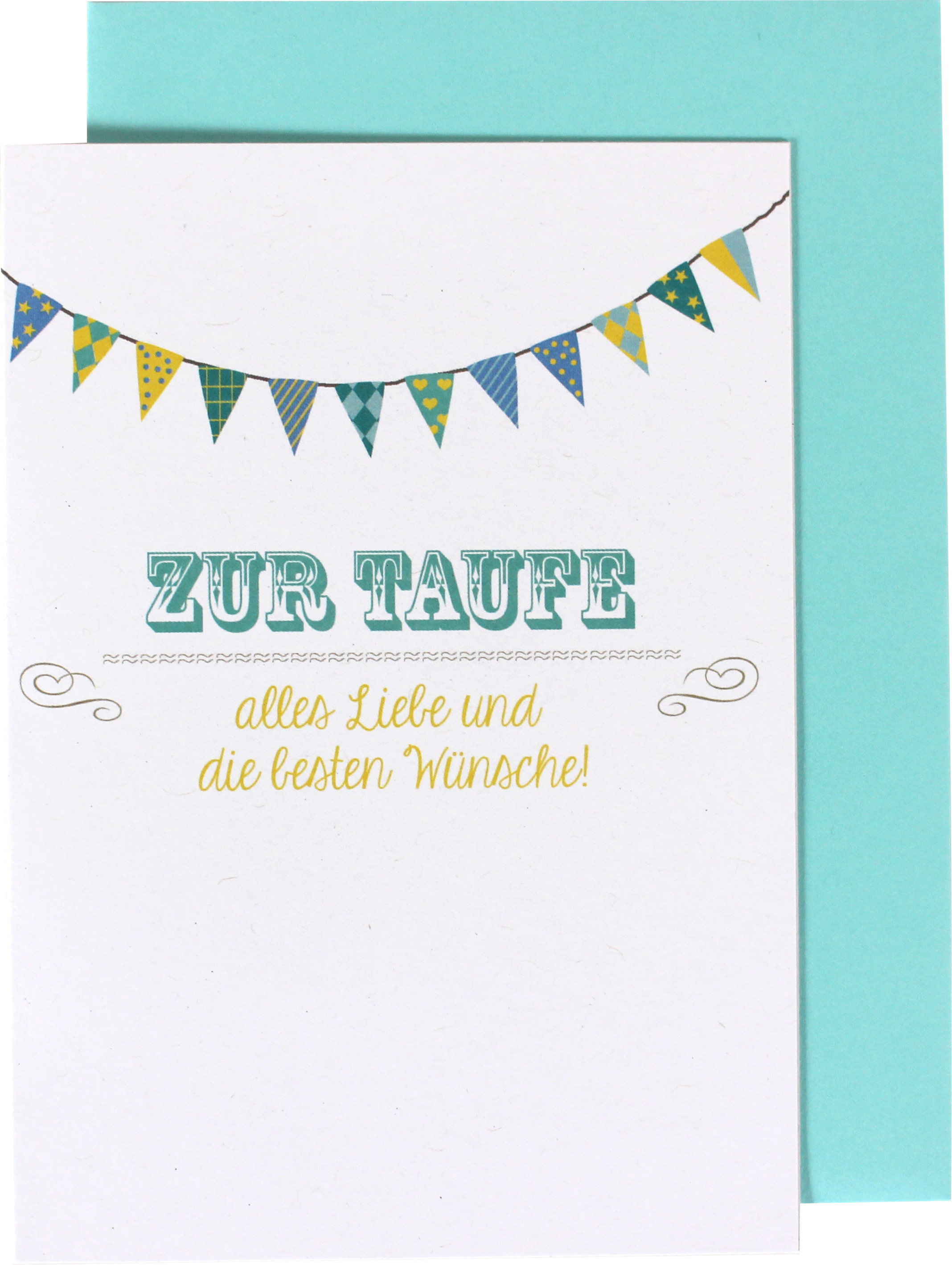 Klappkarte "Zur Taufe alles Liebe und die besten Wünsche" von Ava& Yves ...
